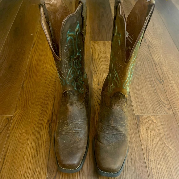Justin Boots | Shoes | Womens Justin Boots Brown Teal Size 95 High ...